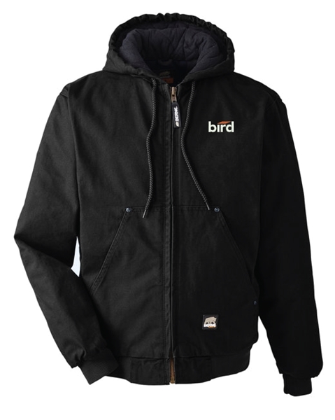 Bird Construction Store. Bird Cotton Hooded Jacket (Black)